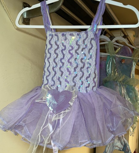 Purple Ballerina Costume Kids Six 4-6x Halloween Dress up Fantasy Play ...