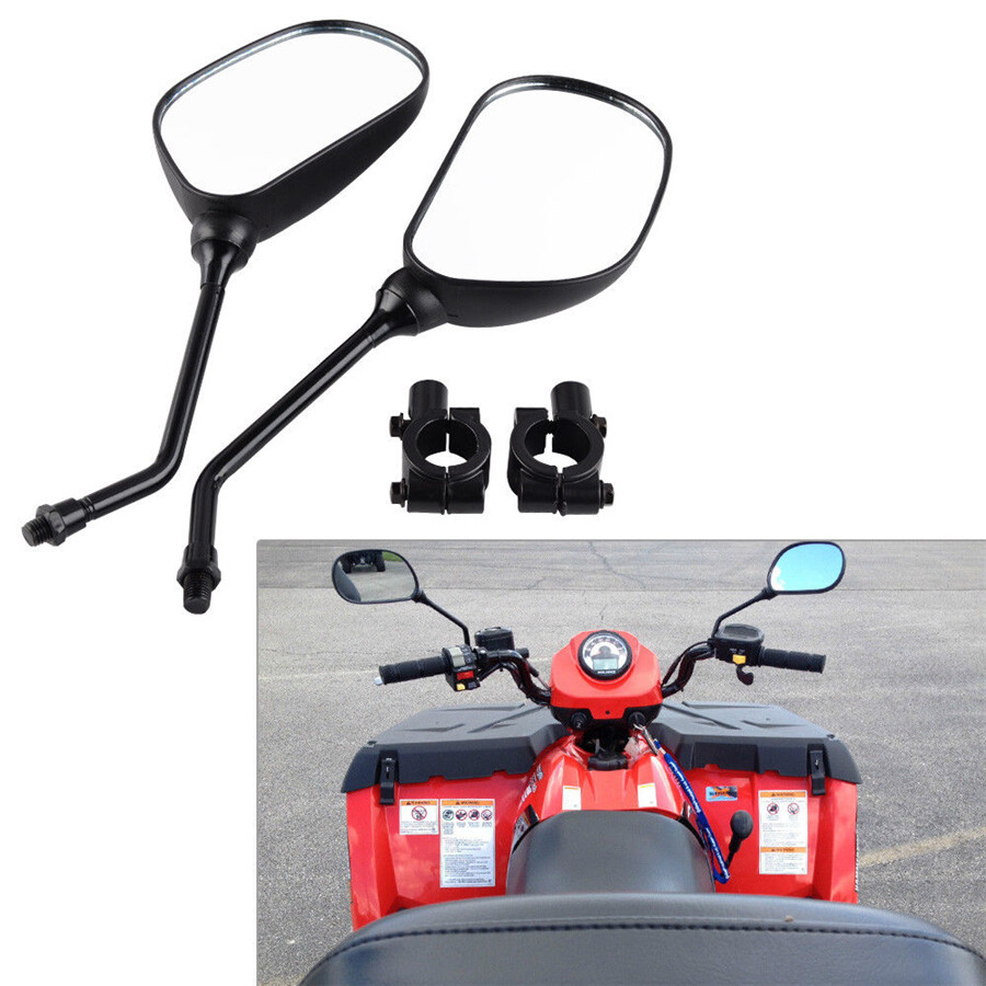 ATV Rear View Mirror Side Rearview Mirror With 7/8" Handlebar Mount ...