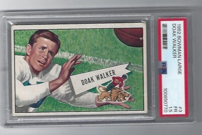 Doak Walker 1952 Bowman Large Card, # 3, PSA FR - 1.5, Detroit Lions | eBay