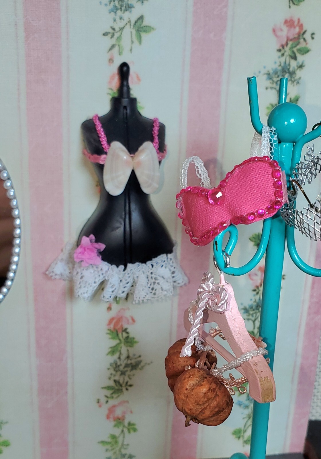 Miniature Dollhouse Room Box 1 in scale Artisan Bra Closet | eBay