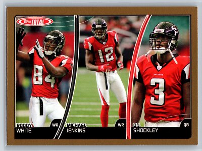 2007 Topps Total Michael Jenkins D.J. Shockley Roddy White Gold ...