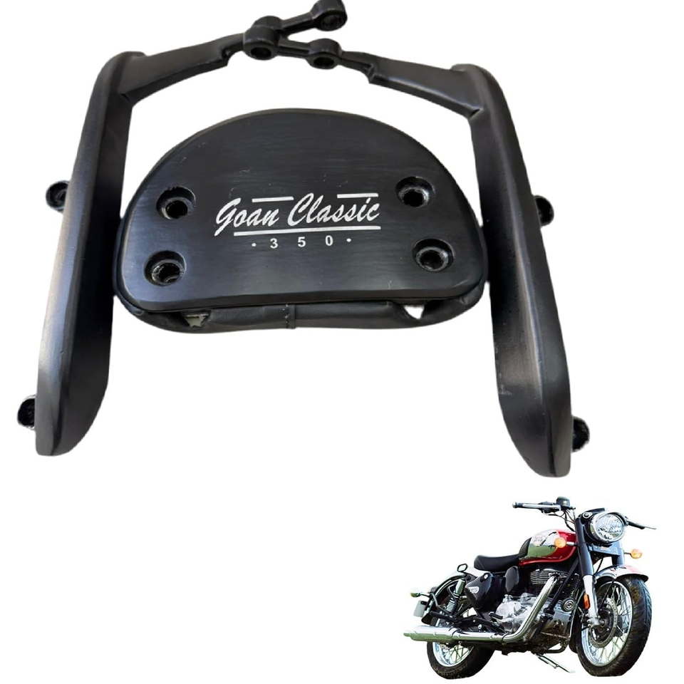 BACK REST BLACK FIT FOR ROYAL ENFIELD GOAN CLASSIC 350 Express Delivery ...