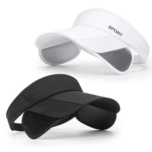 2 Pack Sun Golf Visor Hats for Women, Adjustable Retractable Brim Golf ...