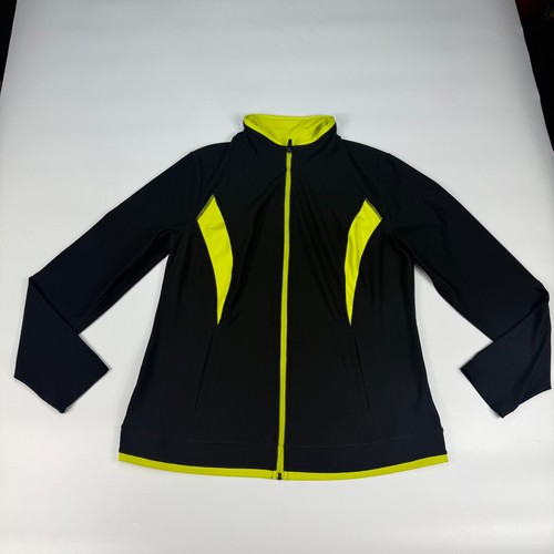 Xersion Performance Jacket Mens Large Black Integrated Hand Pockets Gym ...