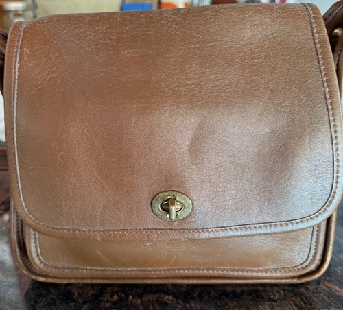 Coach Rambler 9061 Brown Leather Bag USA 1999 Vintage Handbag Crossbody ...