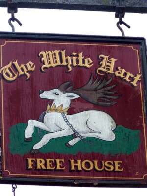 Photo 6x4 Sign for the White Hart, Buckfastleigh This sign is a ...