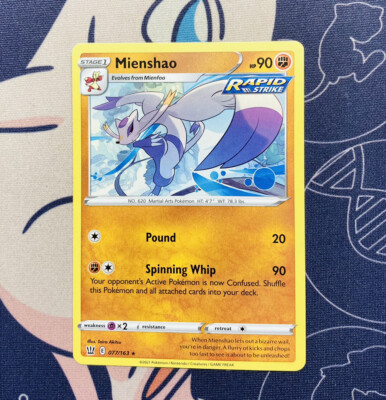 Pokémon TCG Mienshao Sword & Shield - Battle Styles 077/163 Regular ...
