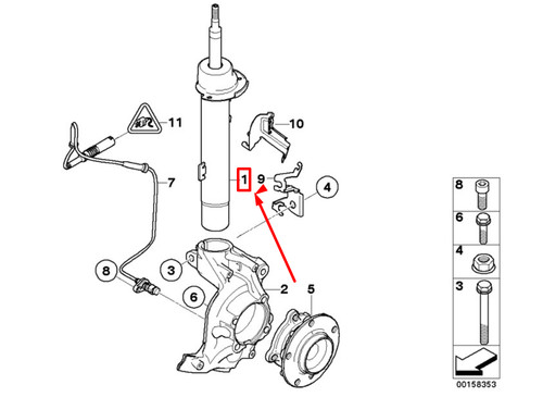 NEW BMW 3 CABRIO E93 FRONT RIGHT SHOCK ABSORBER 6785590 31316785590 07 ...