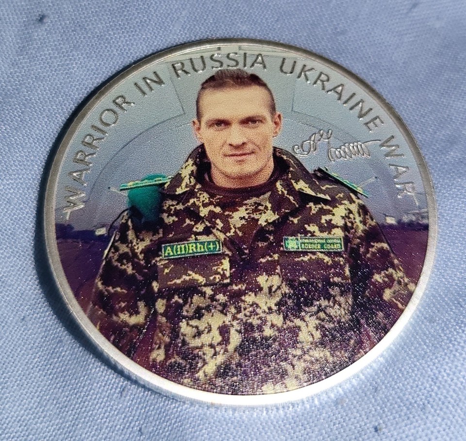 Oleksandr Usyk Gold Silver Coin Boxer Signed Ukraine Russia War Tyson ...