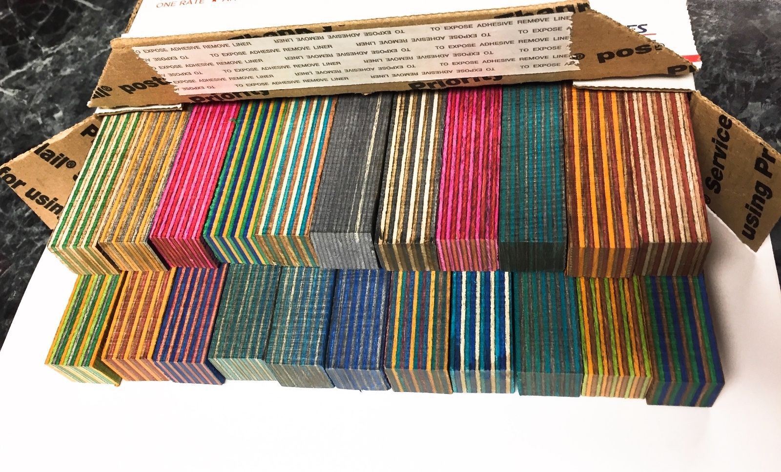 Spectraply Laminated Wood Pen Turning Blanks Set of 12 Blanks Assorted ...