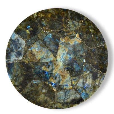 18" Labradorite Gemstone Table Top - Unique Home Accent - Gemstone ...