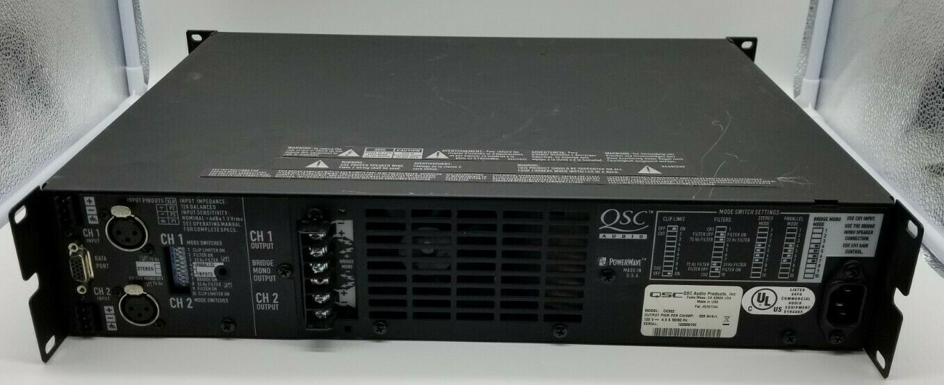 QSC CX302 200-Watt 2-Channel Direct Output Power Amplifier – USED | eBay