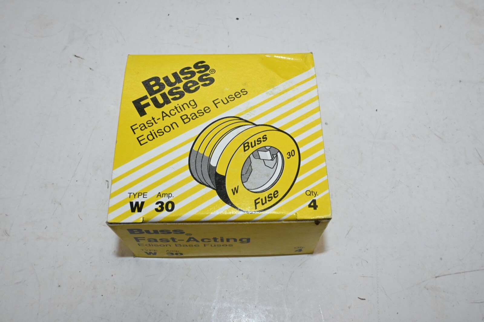 Buss Bussmann W30 Fast Acting Fuses 30 Amp Edison Base New (box of 4 ...