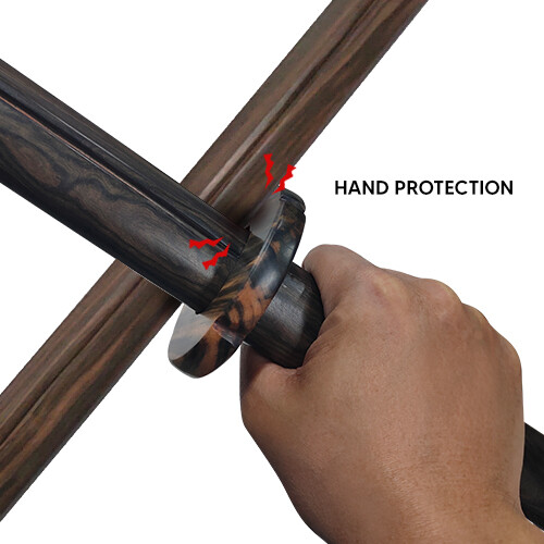 Kamagong Bokken Katana Blade 40" w/ Wooden Tsuba Hand Guard Premium ...