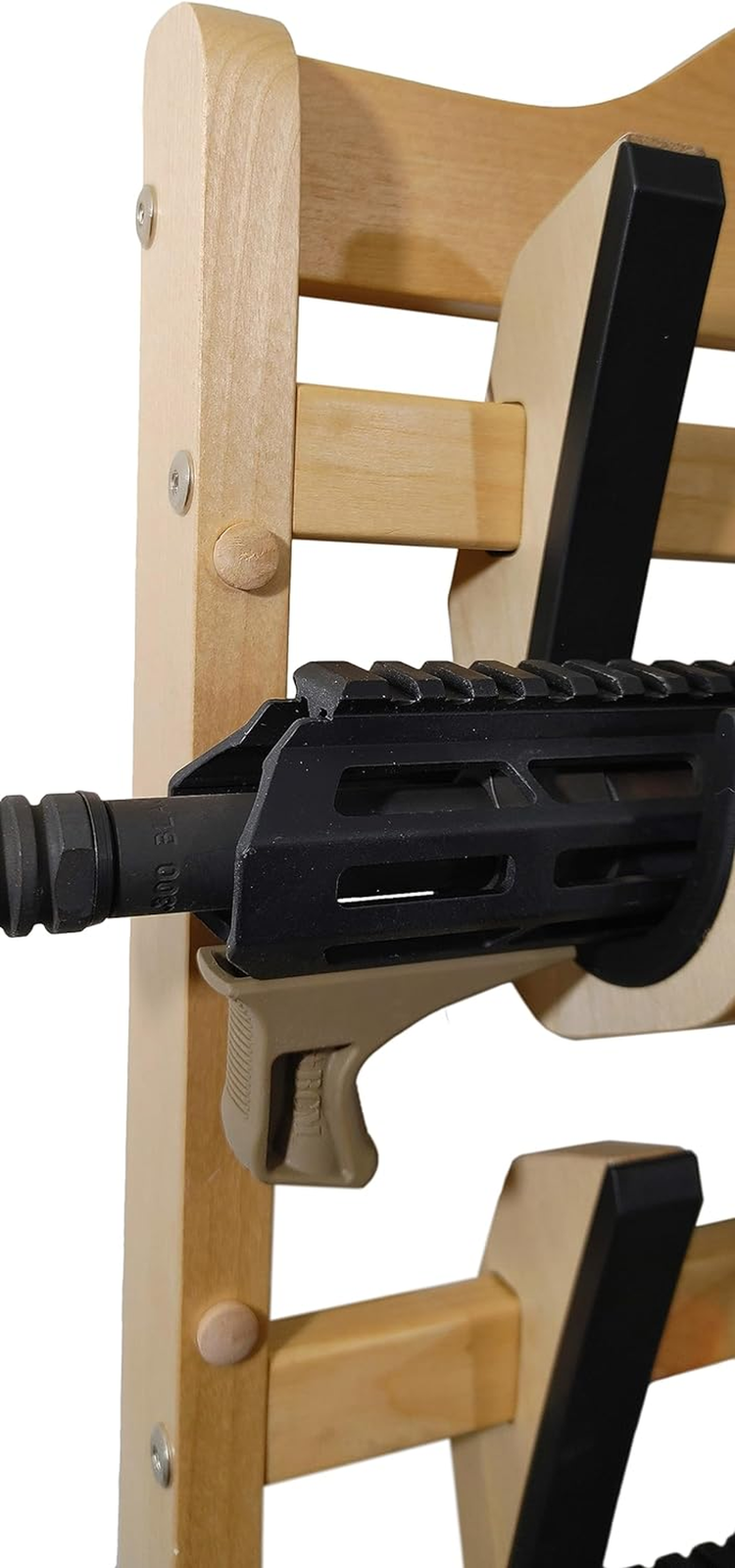 Rifles Long Pistols Wall-Mounted Gun Rack Wood Indoor Outdoor for 3 ...
