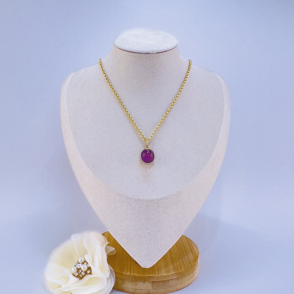 Genuine Star Ruby Solid 14k Yellow Gold Pendant, Newly Handcrafted | eBay