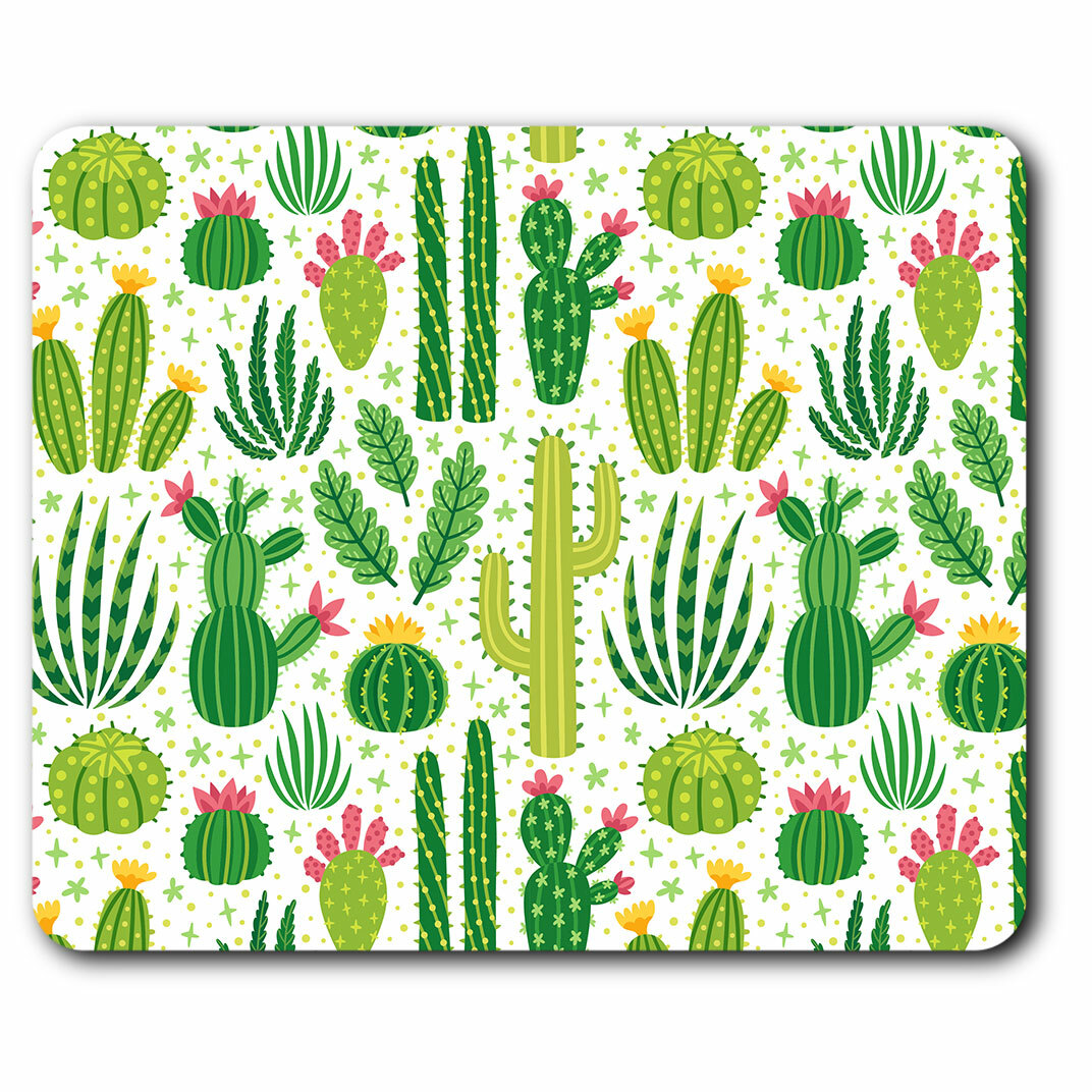 Computer Mouse Mat - Cactus Plant Drawings Cacti Plant Office Gift ...