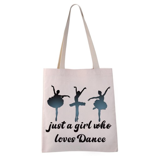 Dancer Tote Bag Just A Girl Who Loves Dance Shoulder Bag Dance Lover ...