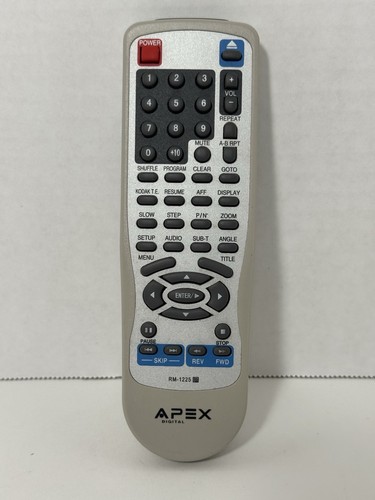 Apex Digital RM-1225 DVD Remote Control for RTRM1225 AD1225RM AD1225 | eBay