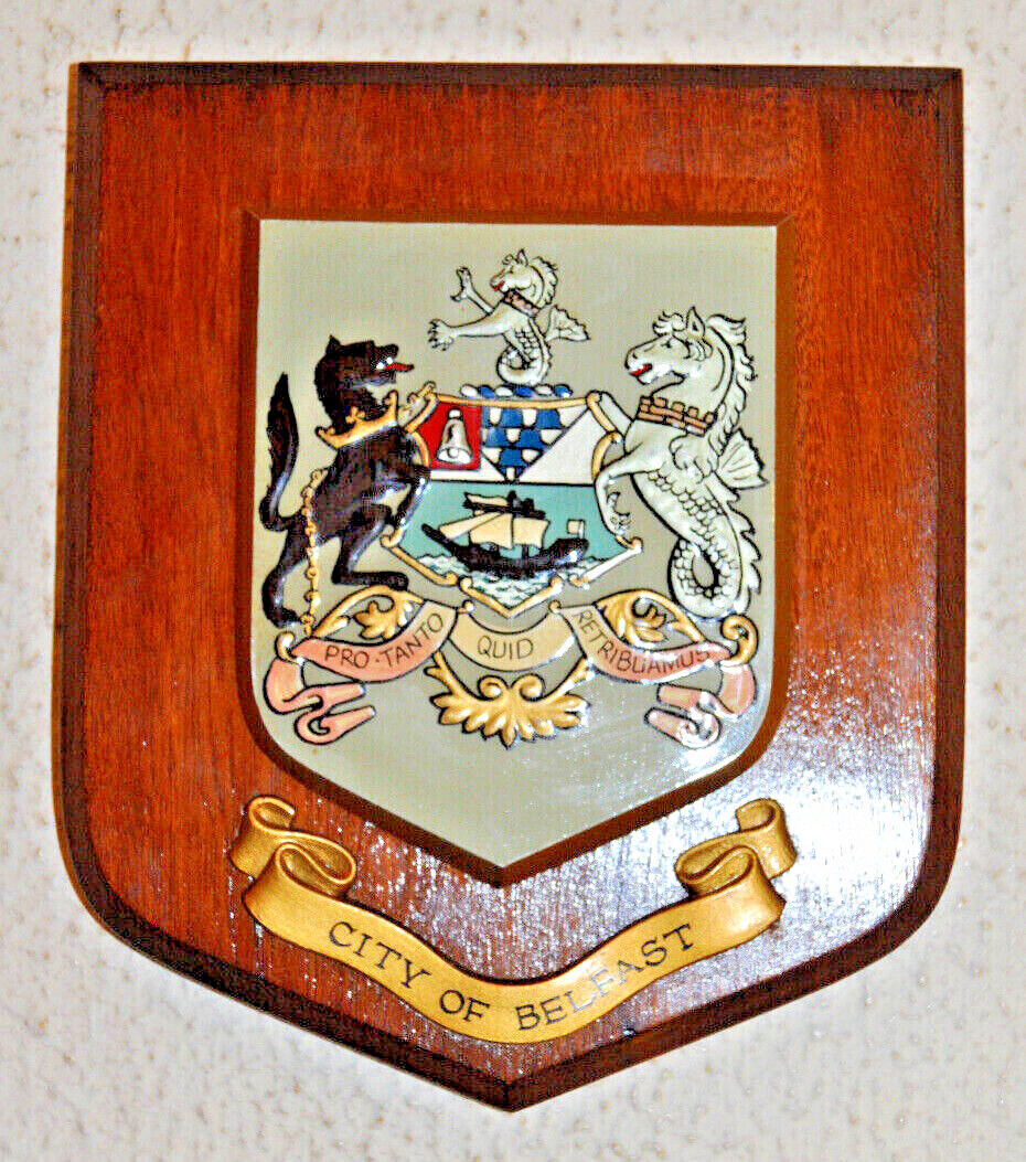 City of Belfast plaque shield crest coat of arms | eBay
