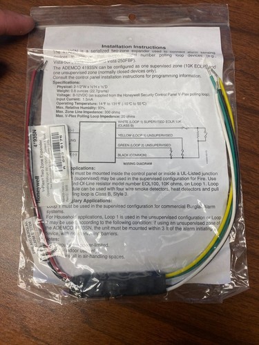 Honeywell 4193SN 2 Zone V-Plex Expander for sale online | eBay