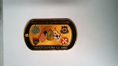 CHALLENGE COIN 8TH US ARMY UNC CFC USFK KOREA NCOs ARE KEEPERS OF THE ...