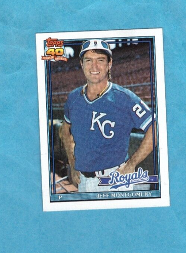 1991 Topps baseball card #371 Jeff Montgomery Royals | eBay