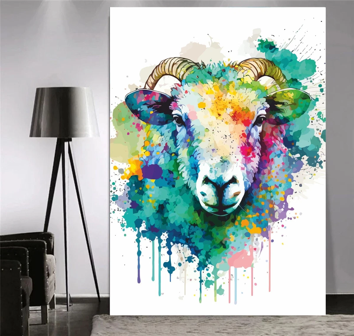 Abstract Sheep Painting