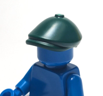 Lego - Minifigure Headgear - Dark Green, Paperboy Newsboy, Hat Cap | eBay