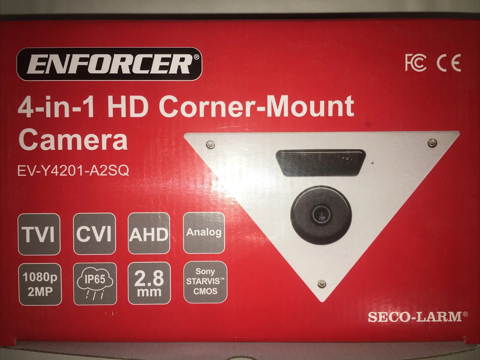 SECO-LARM EV-Y4201-A2SQ 2MP HD TVI CVI AHD Analog 4-IN-1 CORNER-MOUNT ...