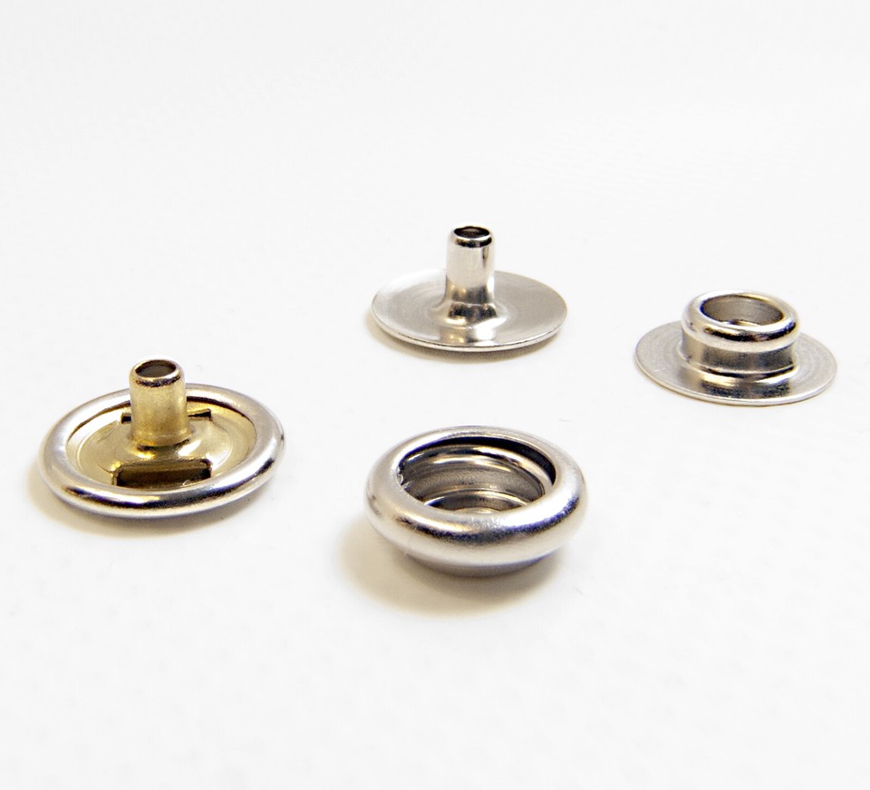 Baby Snaps, Line 20 Snaps, Nickel Plated Brass - 10 of Each Piece | eBay
