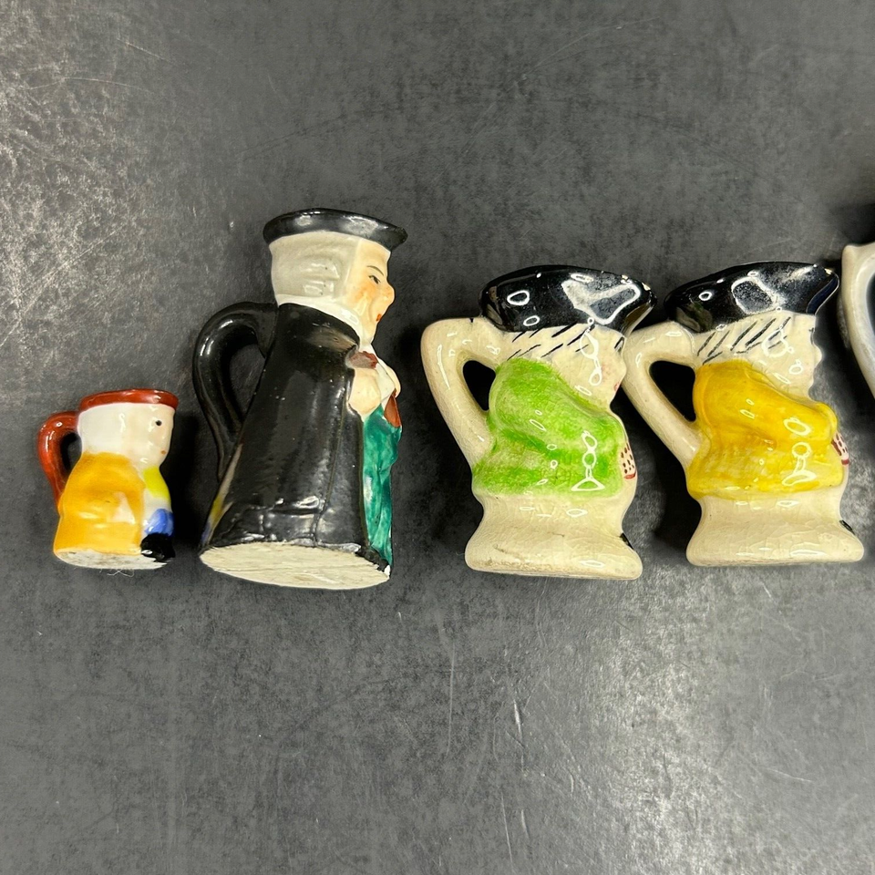 Miniature Face Character Mugs Mixed Lot of 8 Czech England Japan ...