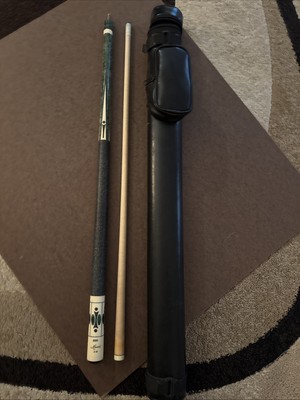 Vintage Meucci Pool Cue SE VII #854 Green Pearl Inlay Beautiful Stick ...