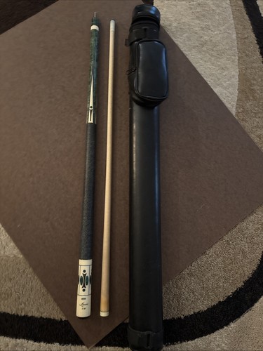 Vintage Meucci Pool Cue SE VII #854 Green Pearl Inlay Beautiful Stick ...