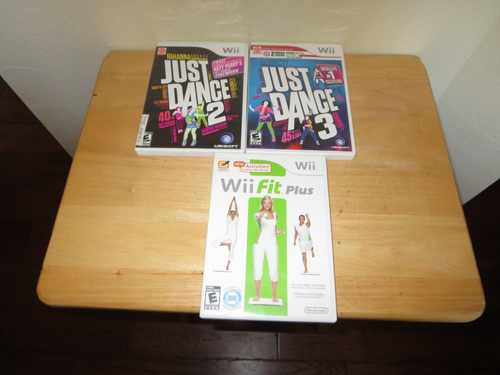 Wii Just Dance Game Bundle 2 & 3 Wii Fit Plus Both CIB Complete ...