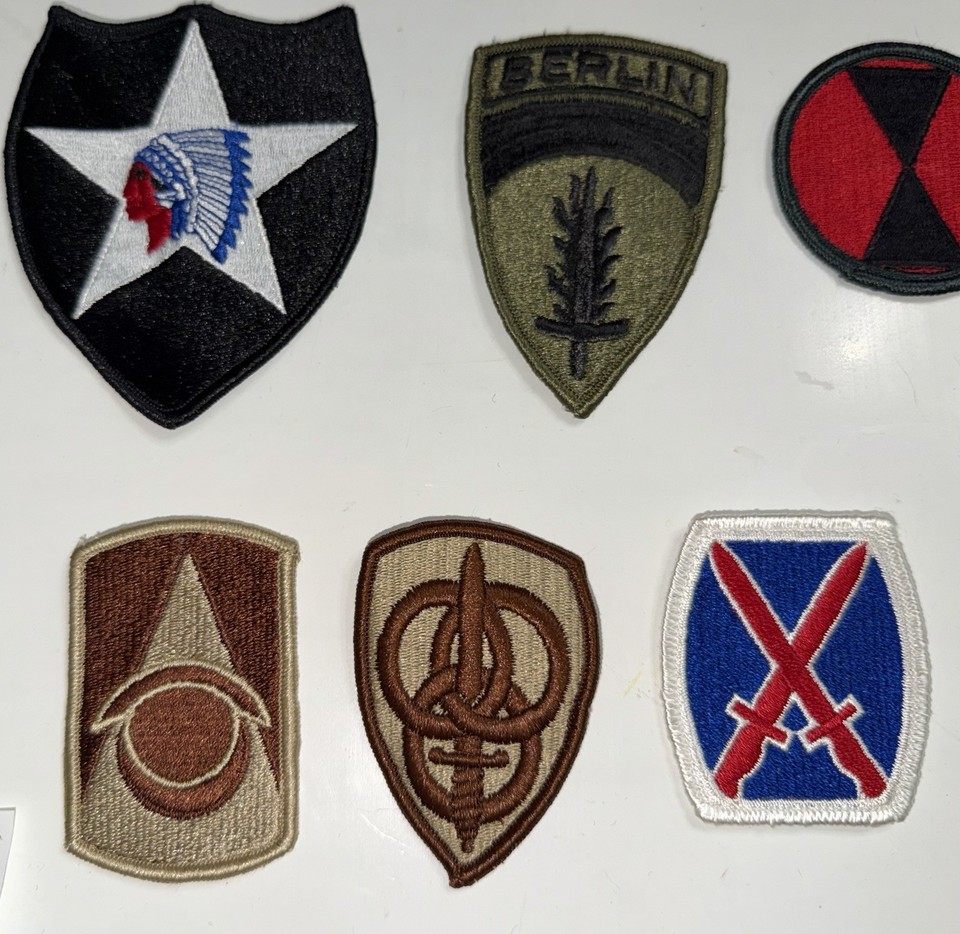 MILITARY GI PATCH LOT OF 15, GI VARIETY, PICTURED LOT IS WHAT YOU GET ...