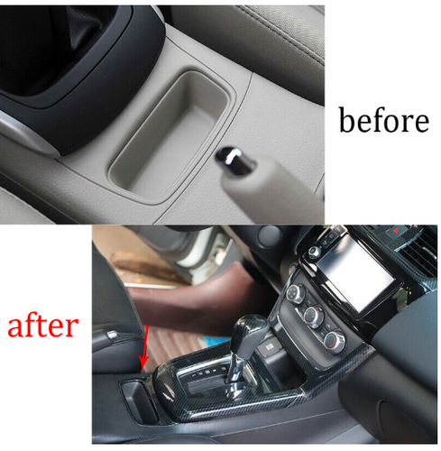 For Nissan Sentra 2013-2019 Black Carbon Fiber Console Storage Box ...