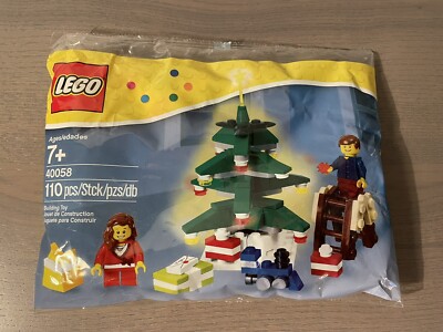 Lego Holiday Polybag 40058 Decorating the Tree Vignette Train Gifts NEW ...