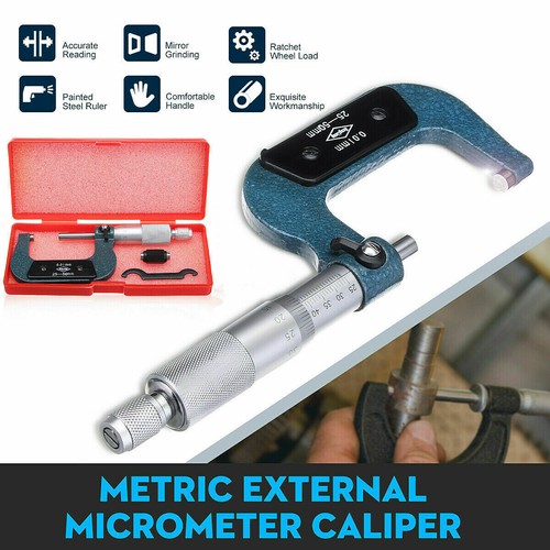 0-25mm/25-50mm Metric External/ Outside Micrometer 0.01mm Caliper ...