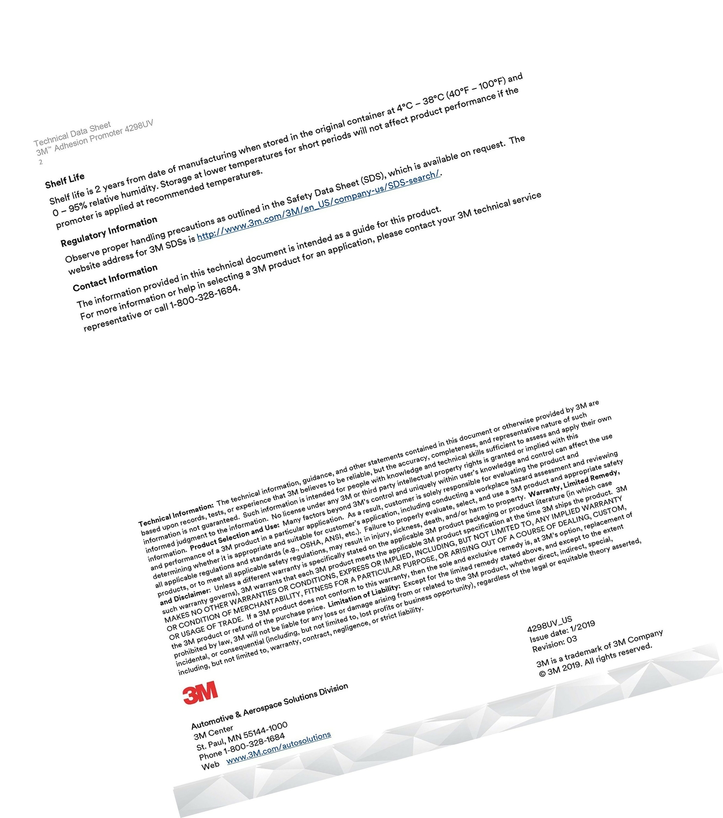 3M 4298UV Adhesion Promoter - Tape Primer 4 fl oz / 118 ml Bottle Only ...