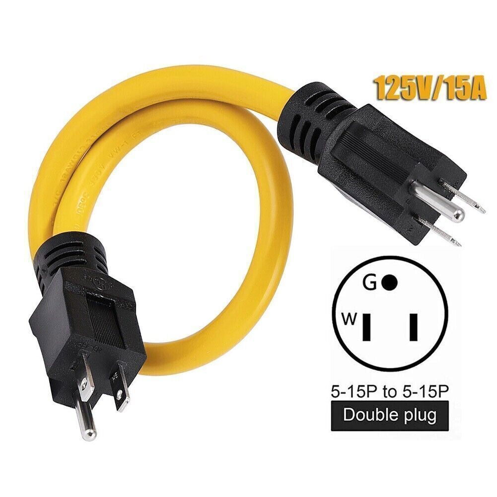 Dual Male Plug Extension Cord OEM, Mains Extension Cord 2 Pin, C7/C8,