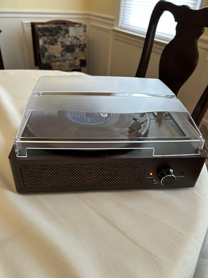 Vinyl Record Player Turntable Bluetooth Receiver 2 Stereo Speakers 3 ...