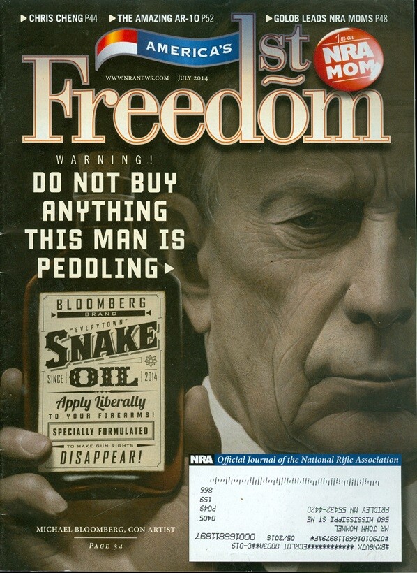 2014 America's 1st Freedom (NRA) Magazine: Michael Bloomberg Con Man ...
