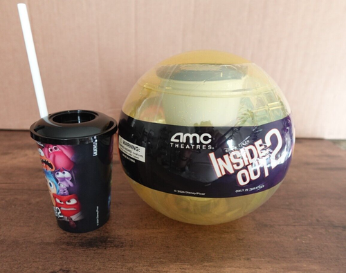 AMC Inside Out 2 Popcorn Bucket & Cup W/ Mystery Topper NEW SEALED ...