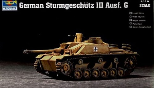 1/72 German Sturmgeschütz III Ausf. G Trumpeter 07260 Plastic Model kit ...