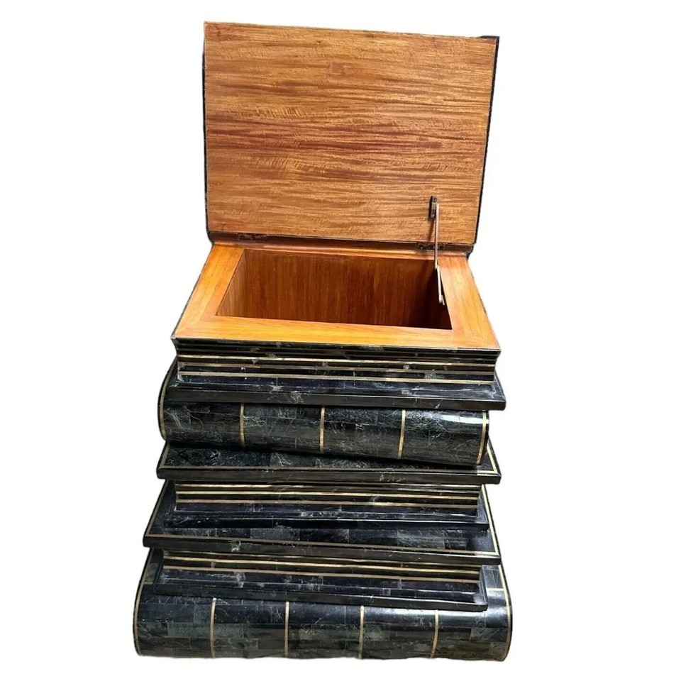 1970's Maitland Smith Tessellated Marble Book Box Side Table | eBay