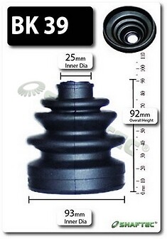 Shaftec Front Outer CV Boot for Honda Prelude 4WS 2.0 October 1987 to ...