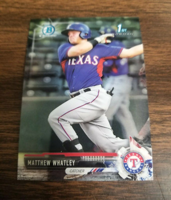 MATTHEW WHATLEY 2017 BOWMAN DRAFT CARD BDC-121 RANGERS (FIRST ROOKIE ...