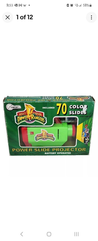 Mighty Morphin Power Ranger Projector with slides | eBay