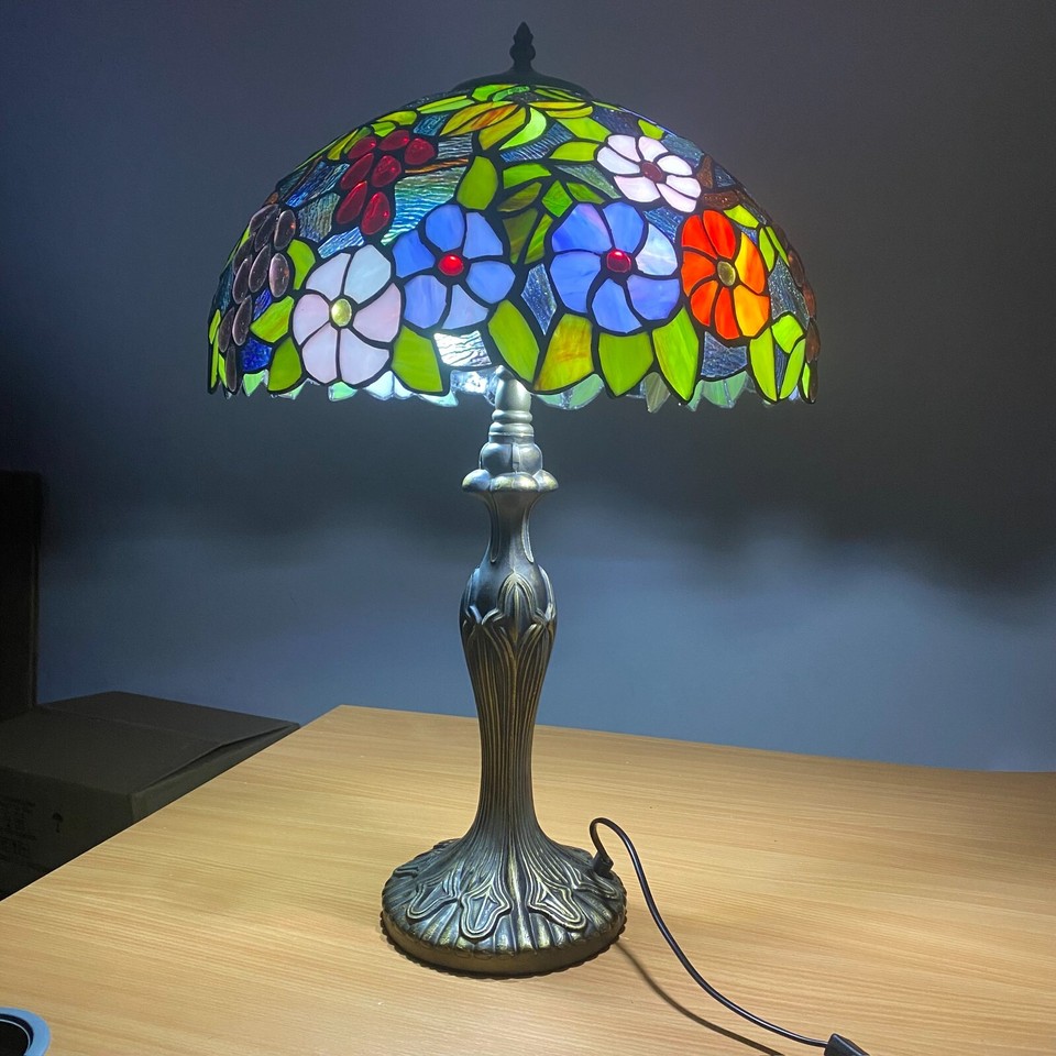 Multicolor Big Size Table Lamps 16 inch wide Shade Hancrafted Art ...